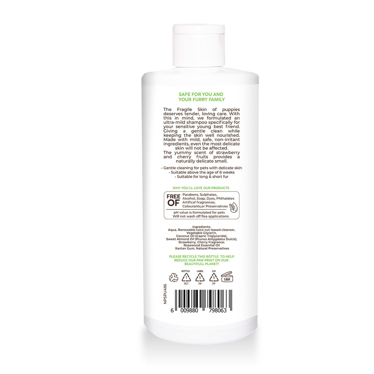 Natural Pet Shampoo -Puppy Love Strawberry | Pannatural Pets